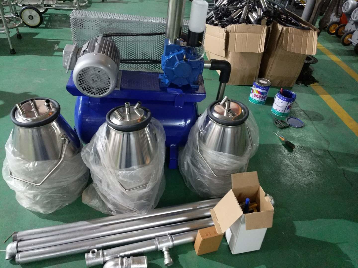 HL-JN10 Electric Motor Driven Pail Bucket Milking Machine for Milking 3 ...