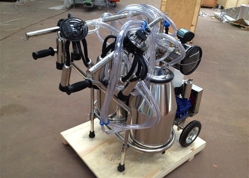 Double Cows Milking Machine / Electirc Mobile Dairy Milking Machine