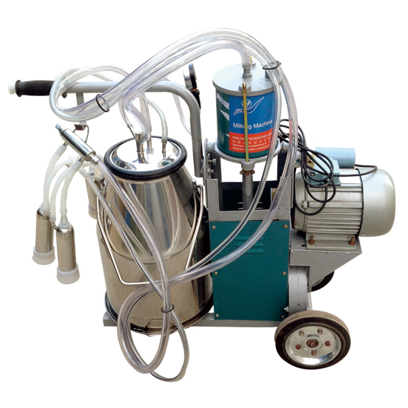 HL-JN04 Electric Motor Piston Mobile Milking Machine Dairy Milking ...